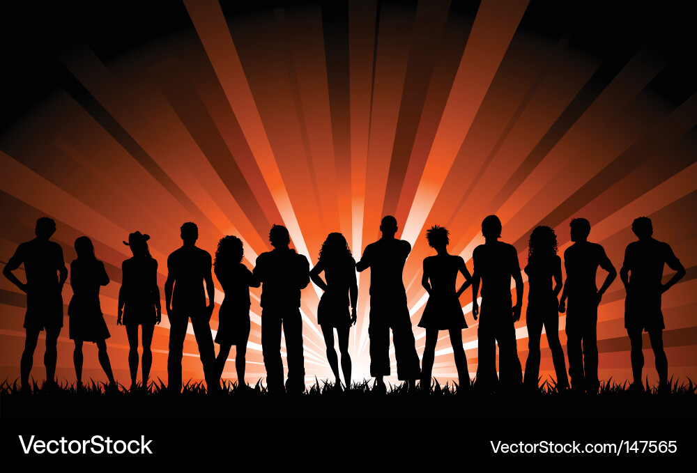 Crowd of people Royalty Free Vector Image - VectorStock