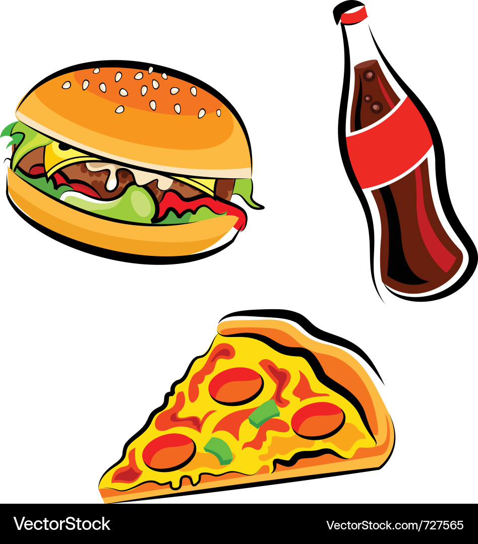 Fast food Royalty Free Vector Image - VectorStock