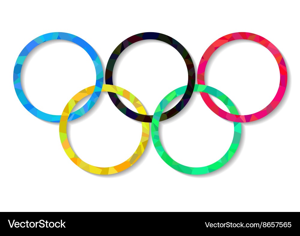 Five rings emblem Royalty Free Vector Image - VectorStock