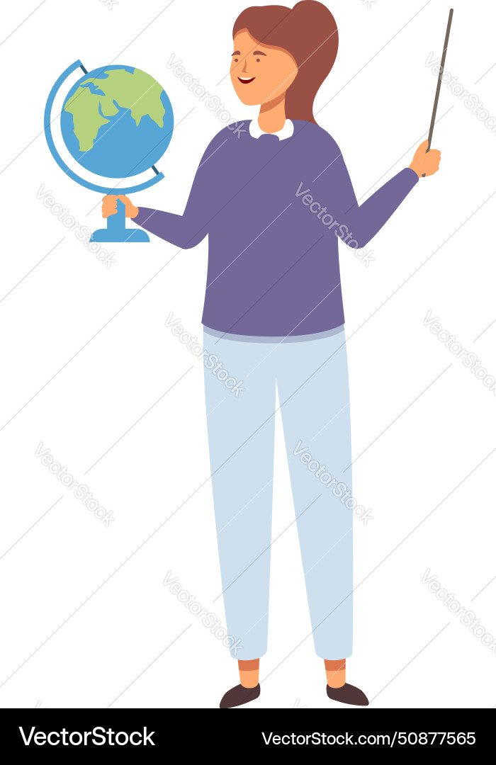 Learning lesson of globe icon cartoon Royalty Free Vector