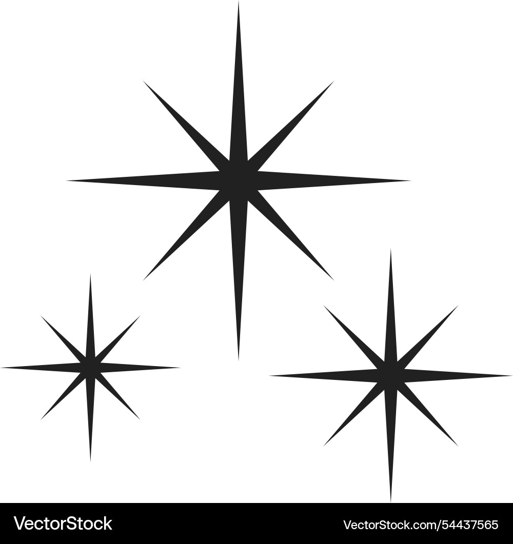 Three black stars are shown in a row Royalty Free Vector