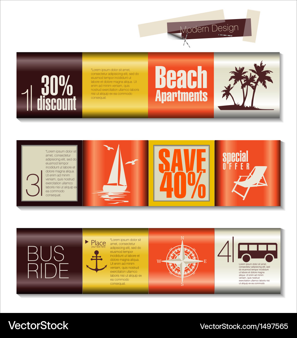 Travel modern design template Royalty Free Vector Image