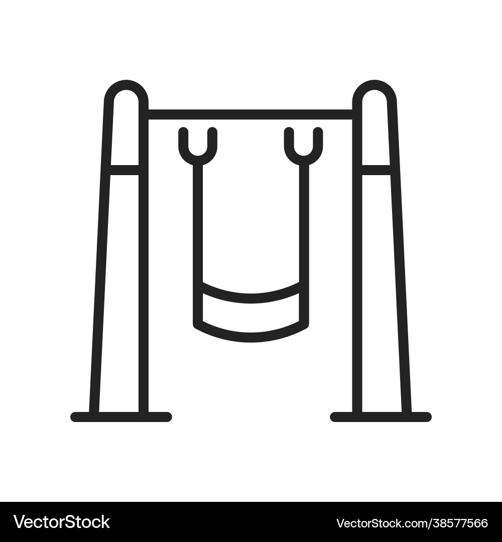Linear simple swing icon Royalty Free Vector Image