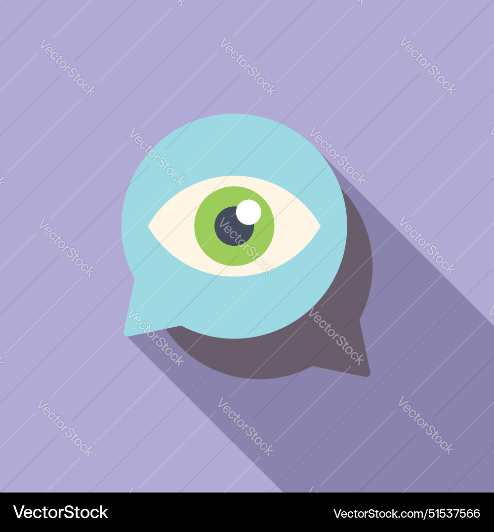 Modern flat design of a blue eye symbol Royalty Free Vector