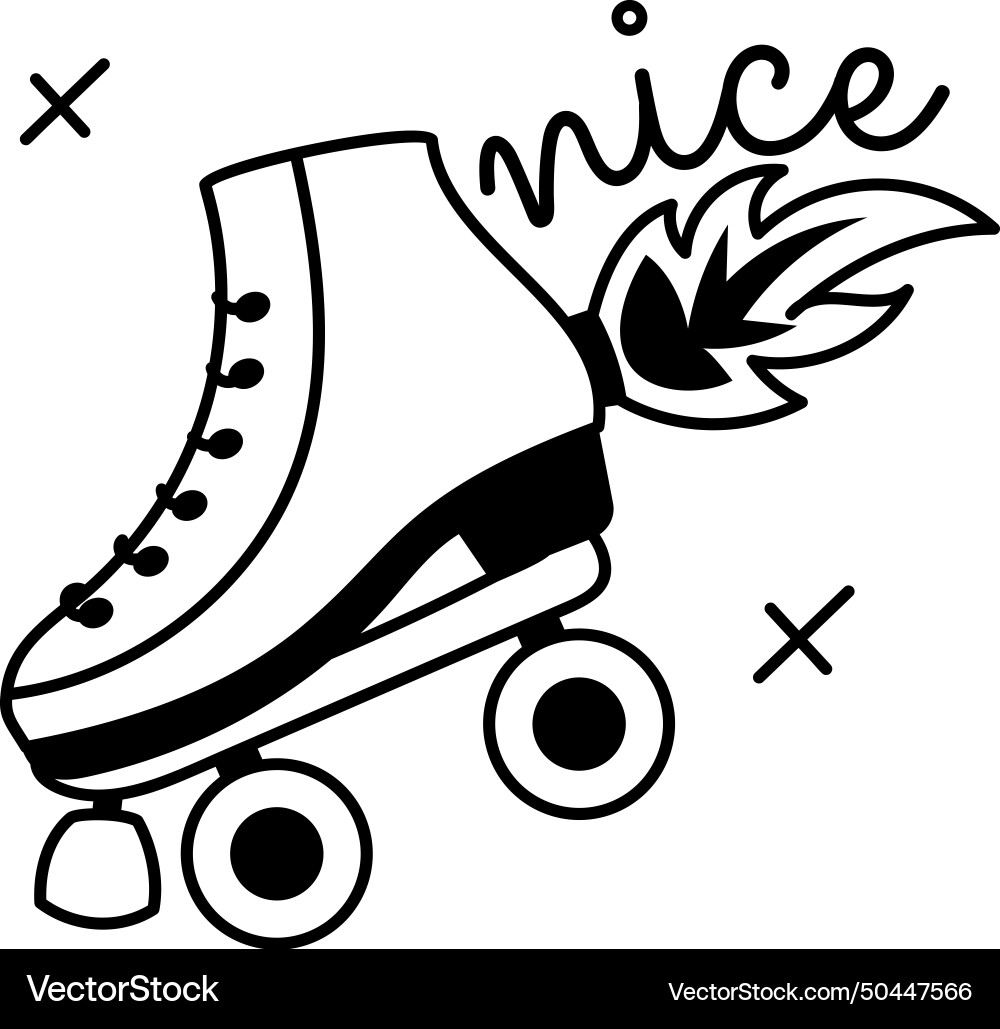 Roller skating Royalty Free Vector Image - VectorStock