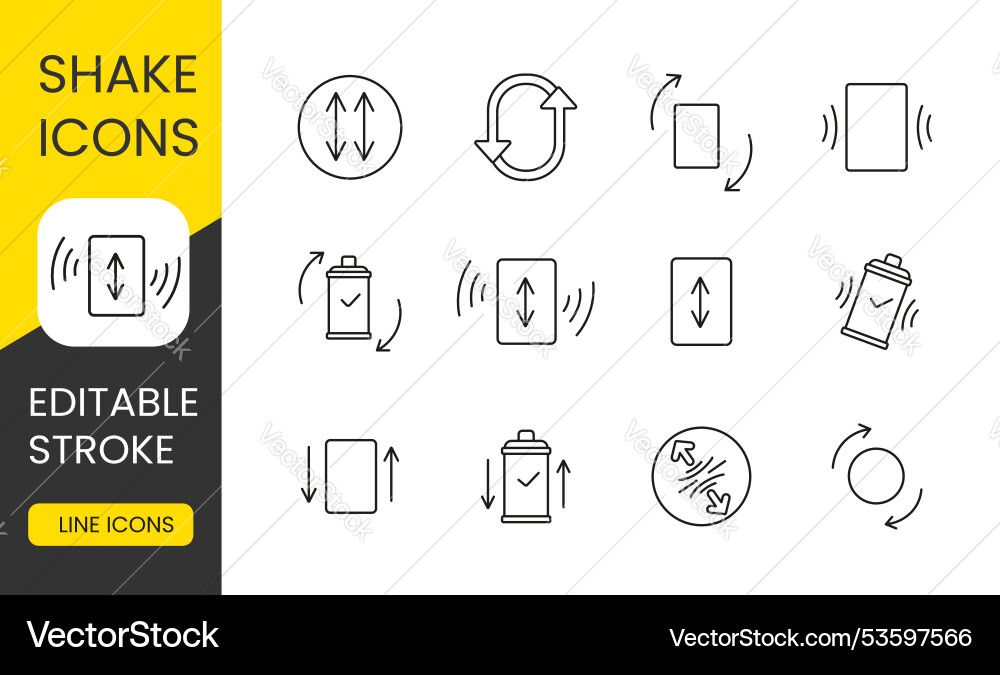 Shake a can of polyurethane foam line icon Vector Image