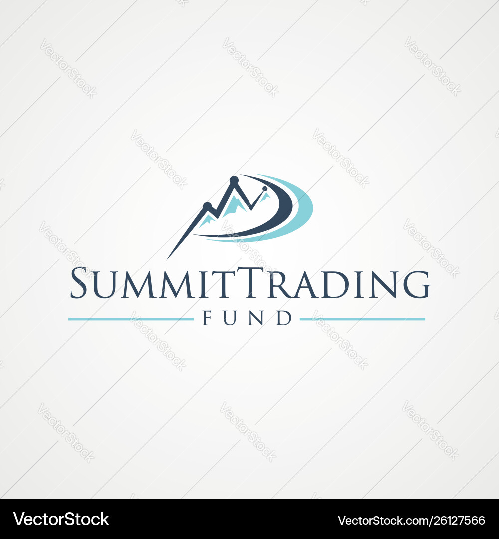 Summit trading fund logo symbol with graphical Vector Image