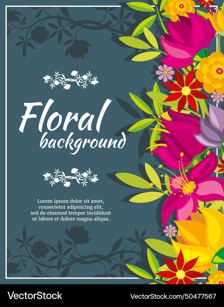 Abstract spring background with flowers Royalty Free Vector