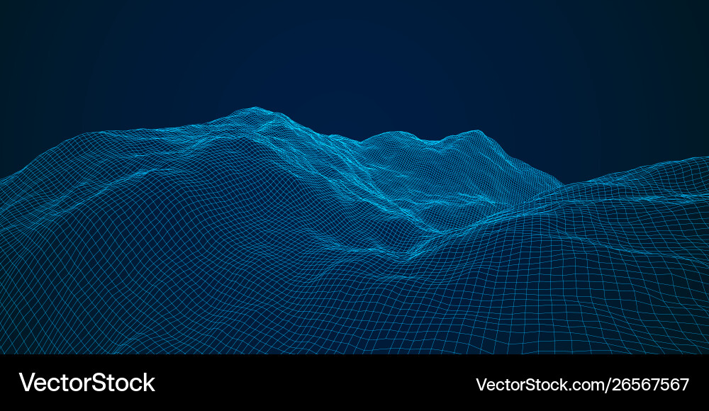 Blue terrain Royalty Free Vector Image - VectorStock