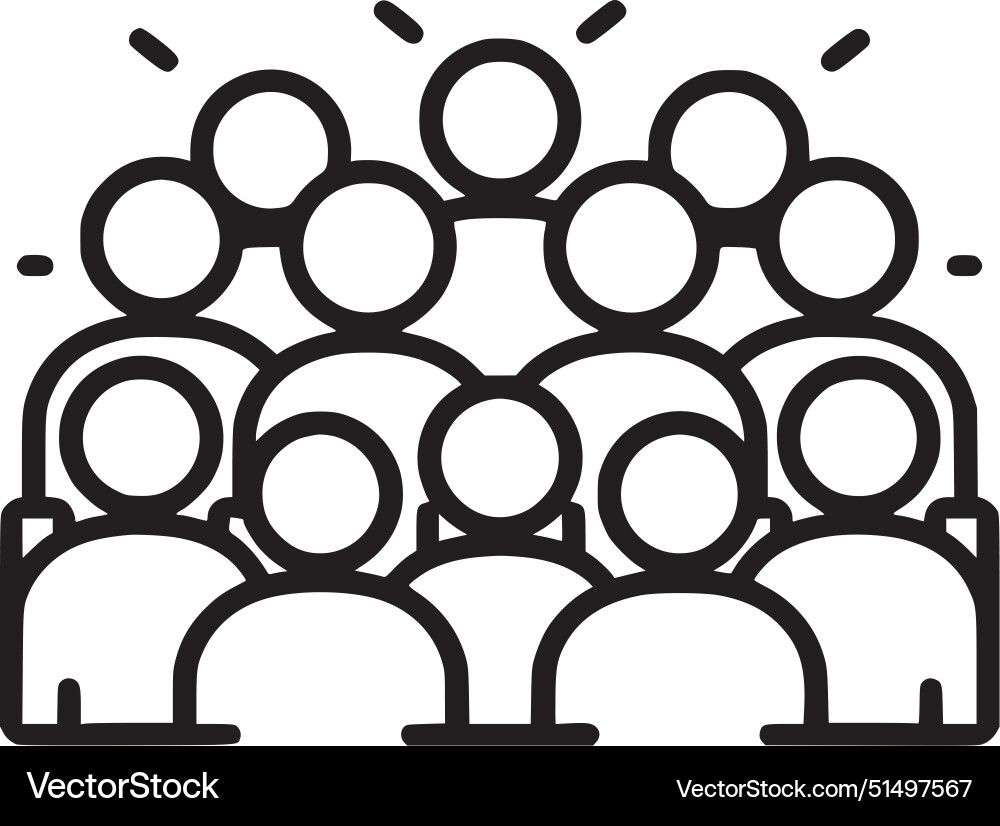 Crowd icon Royalty Free Vector Image - VectorStock