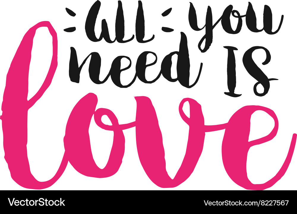 Hand drawn lettering poster Royalty Free Vector Image