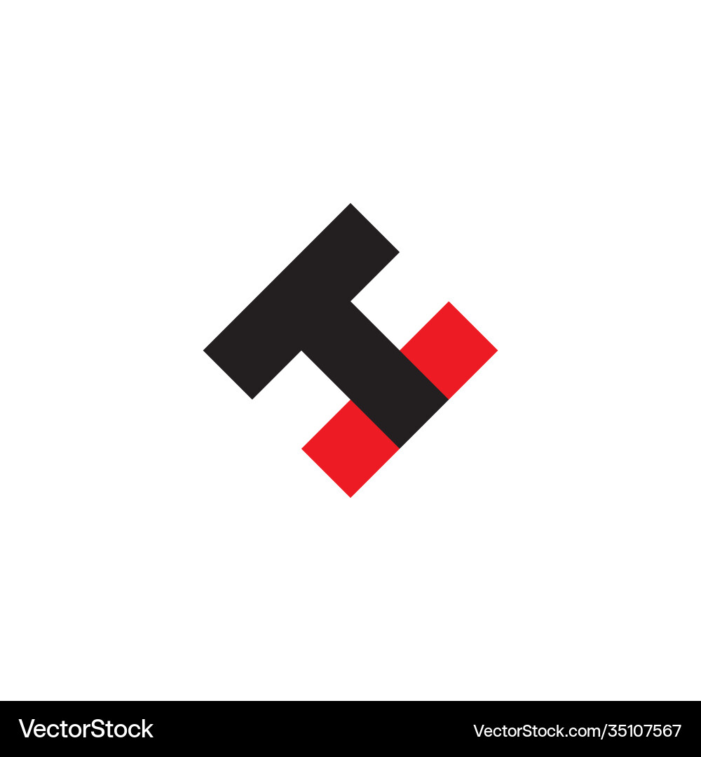 Letter HTH & T Logo - Modern Symbol Royalty Free Vector