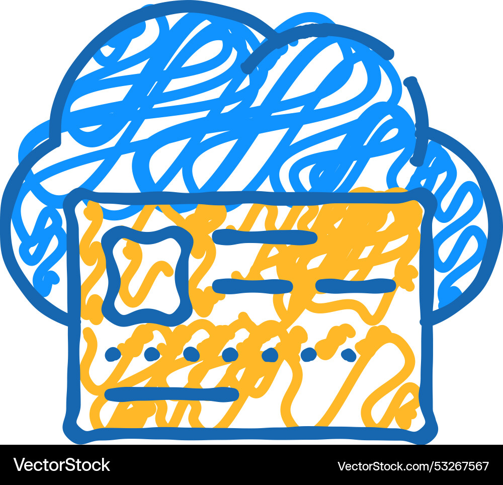 Profile account inforamtion cloud storage icon Vector Image