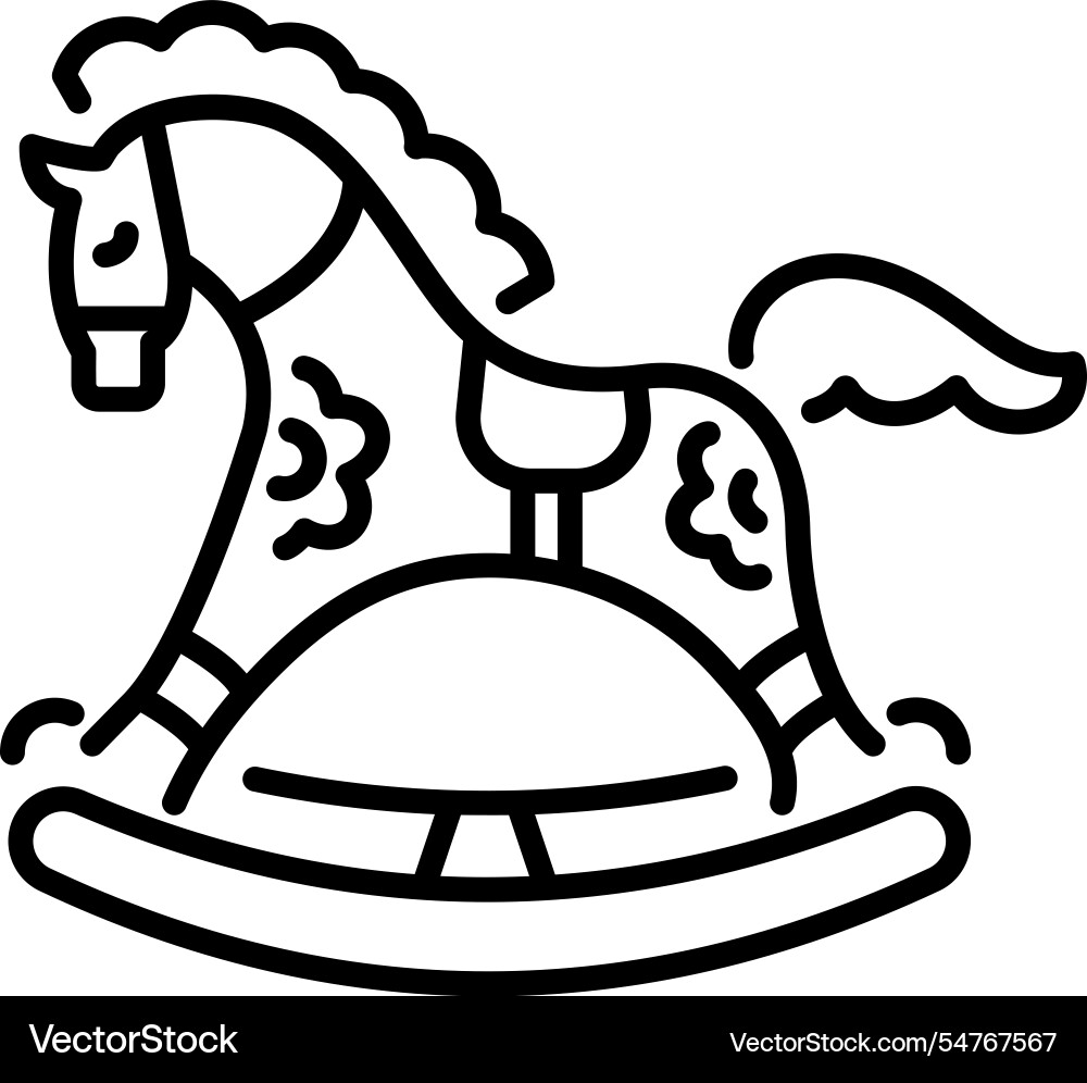 Rocking horse Royalty Free Vector Image - VectorStock