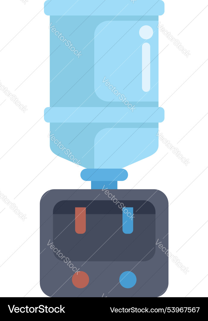 Water cooler dispenser providing cold and hot Vector Image