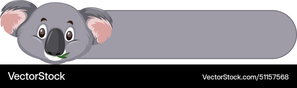 A koala with blank banner Royalty Free Vector Image
