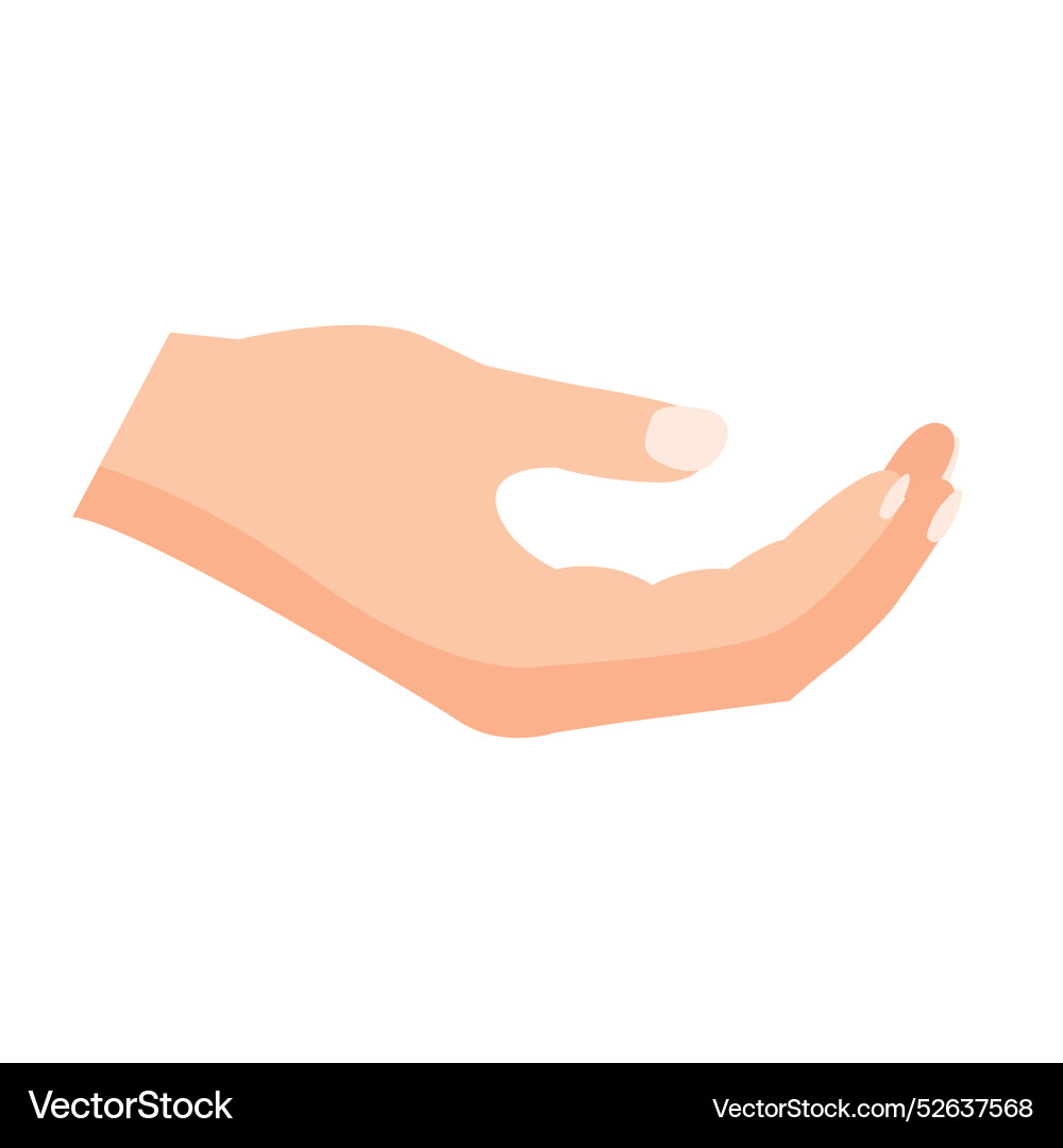Asking human hand care or protect gesture Vector Image