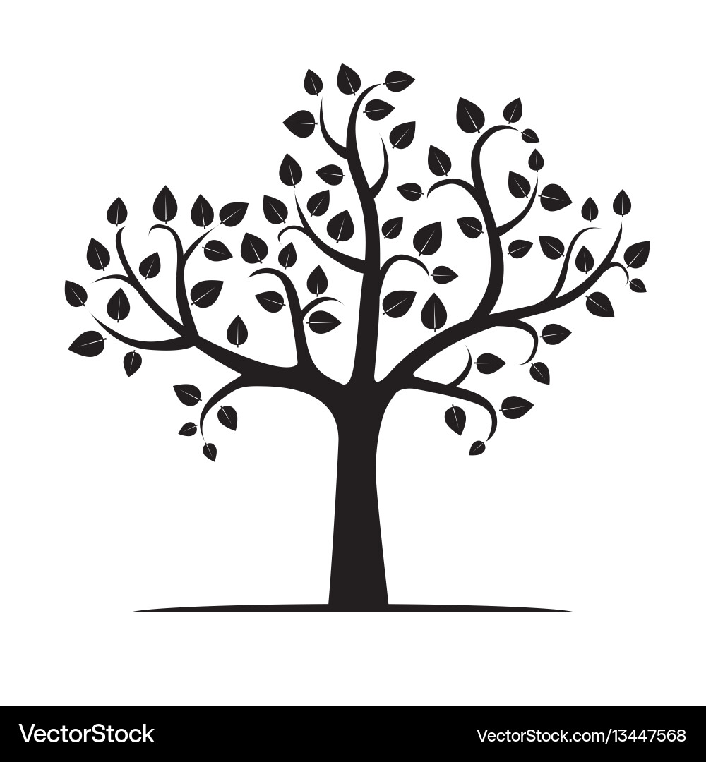 Black tree Royalty Free Vector Image - VectorStock