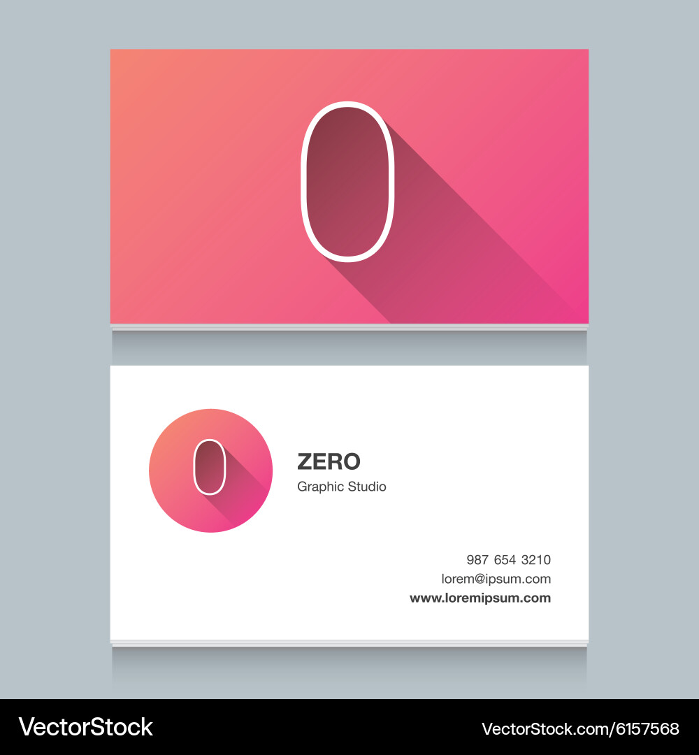 Business card number 0 Royalty Free Vector Image