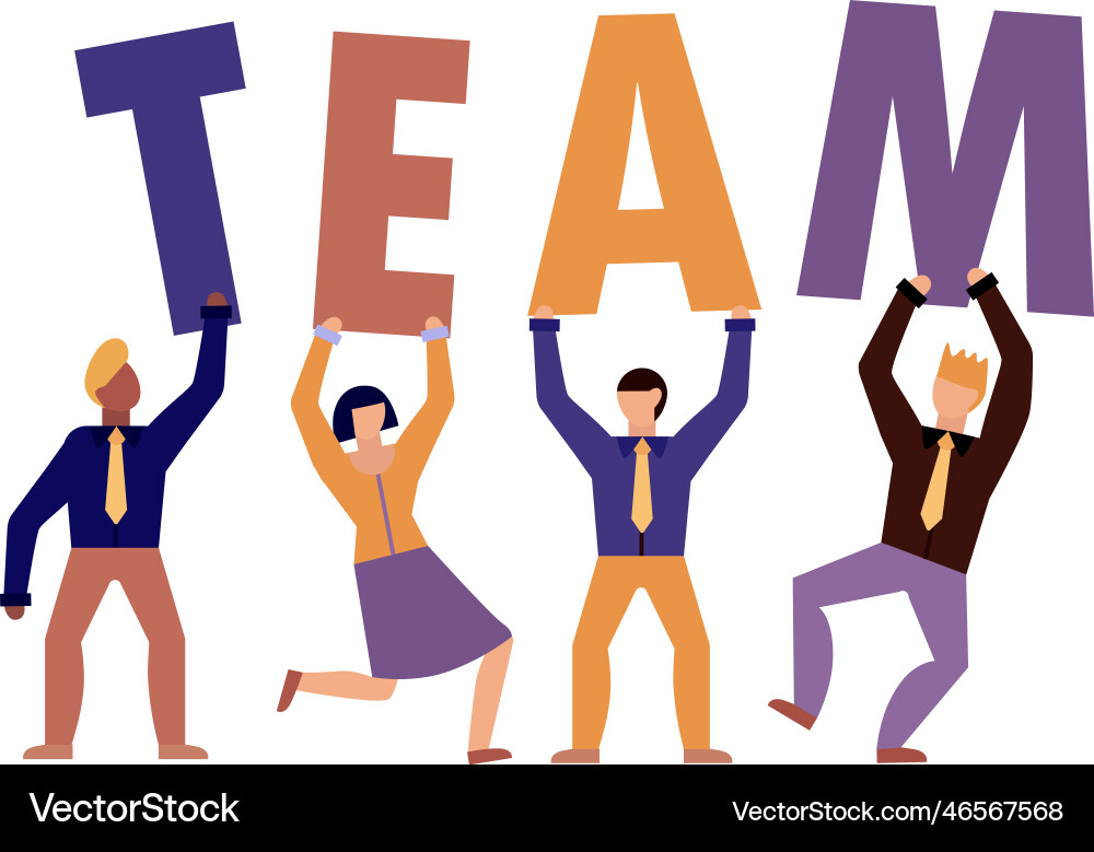 Effective teamwork concept Royalty Free Vector Image