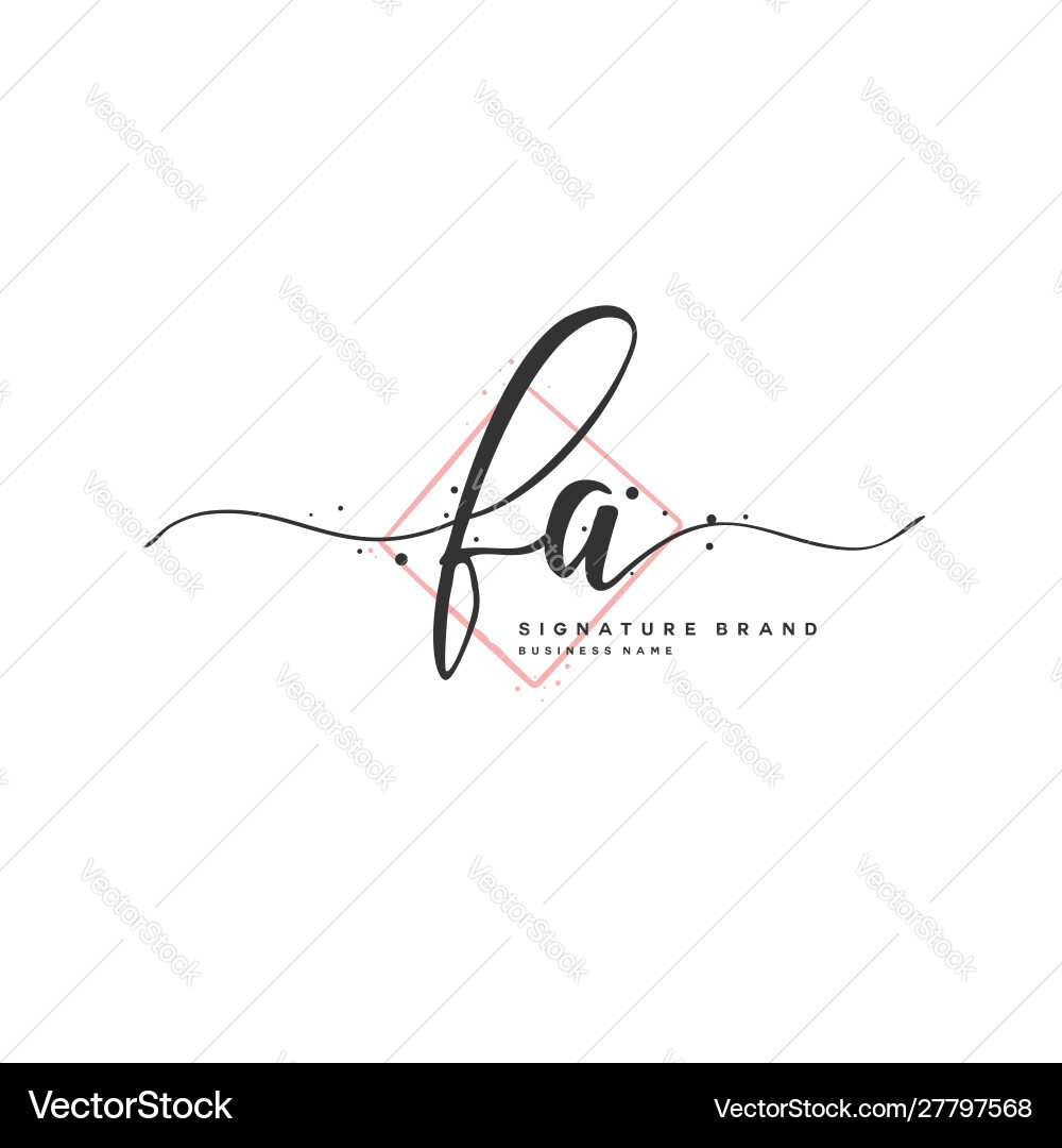 Elegant Initial Letter Signature Logo Royalty Free Vector
