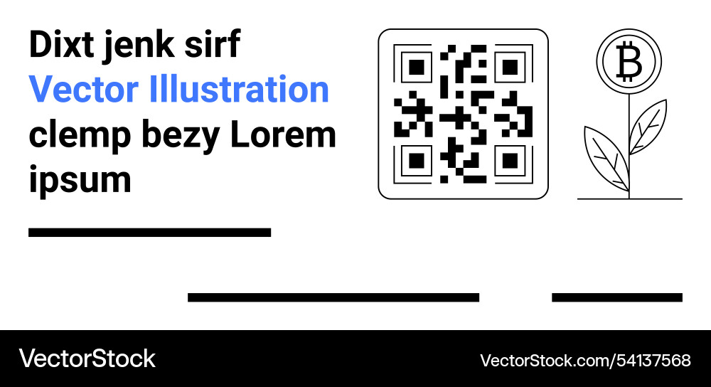 Emerging cryptocurrency concept with qr code Vector Image