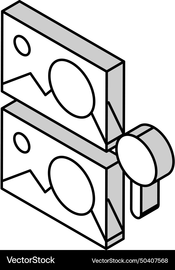 Find the difference isometric icon Royalty Free Vector Image