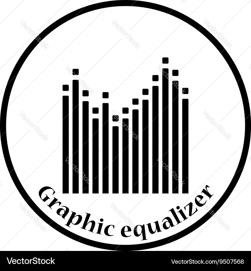 Graphic equalizer icon Royalty Free Vector Image
