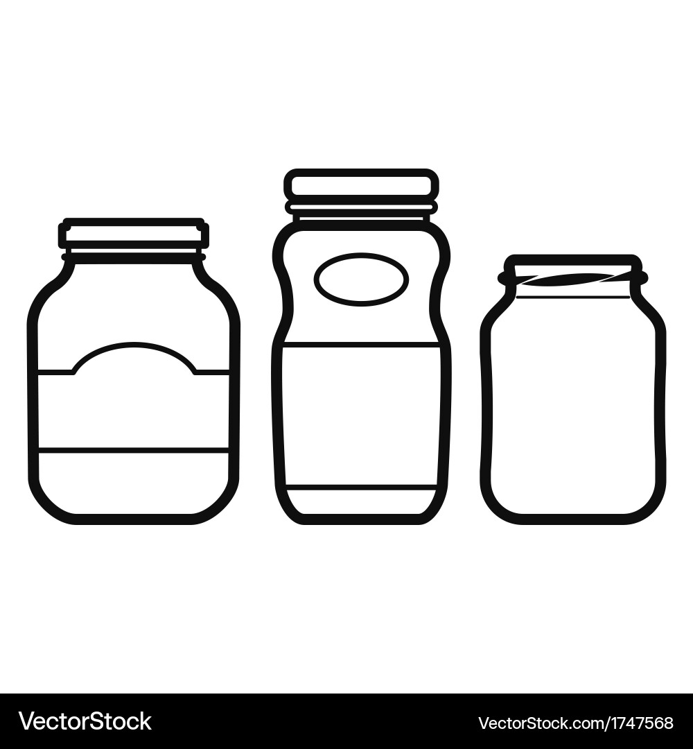 Jar set Royalty Free Vector Image - VectorStock