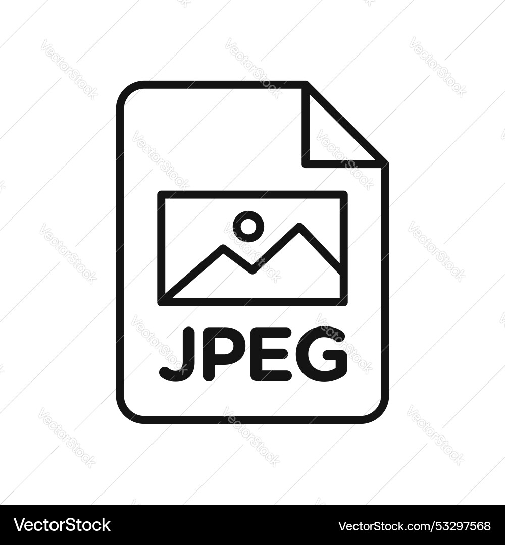 Jpg icon set jpeg file type symbol image picture Vector Image