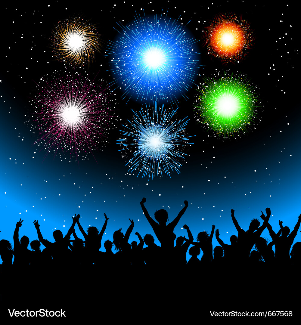 Night Party Crowd Celebration Royalty Free Vector Image