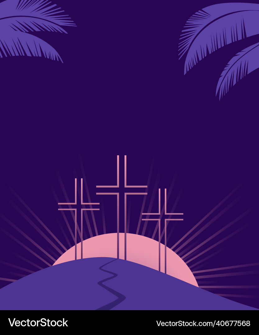 Religion lent holiday symbols background Vector Image