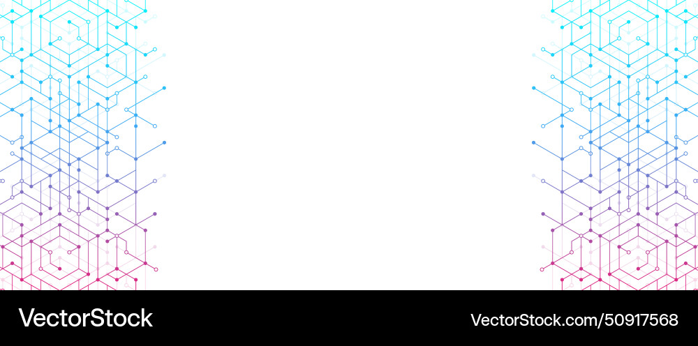 Technology abstract lines and dots connect Vector Image