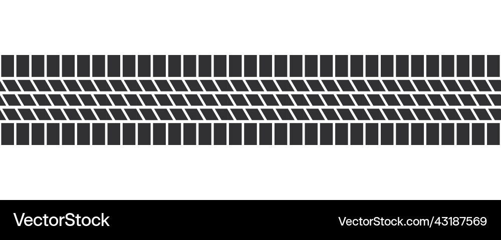 Auto tire tread seamless elements car Royalty Free Vector