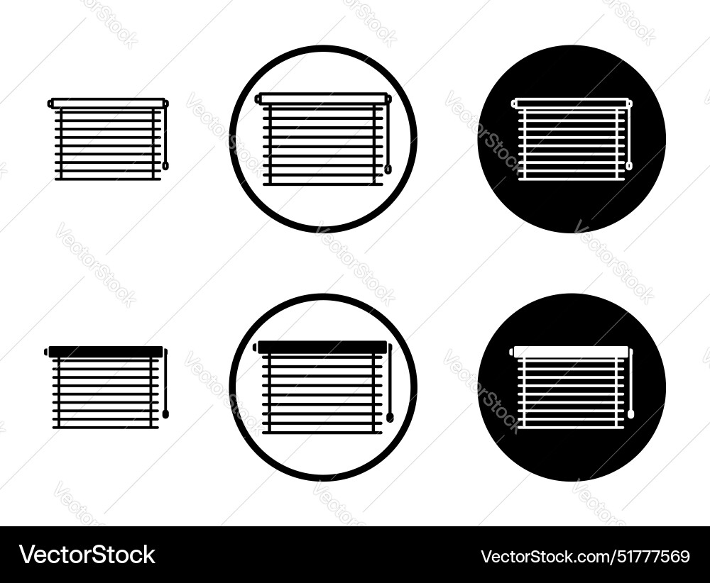 Blinds icon set house window roller symbol in Vector Image