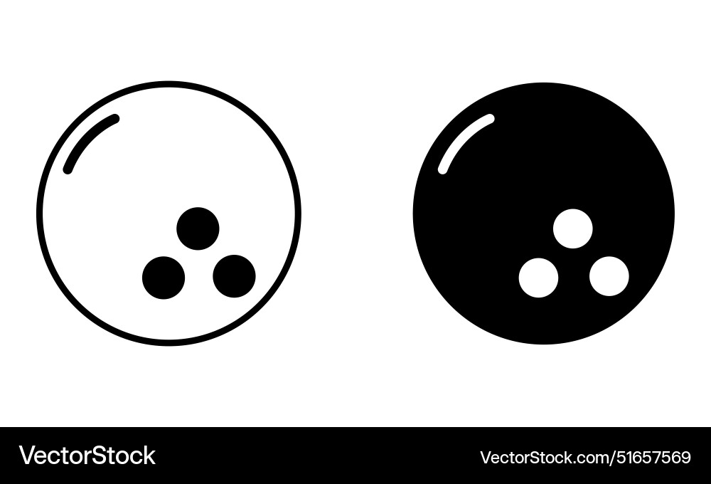Bowling ball icon Royalty Free Vector Image - VectorStock