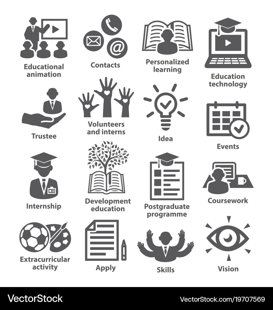 Business management icons pack 35 Royalty Free Vector Image