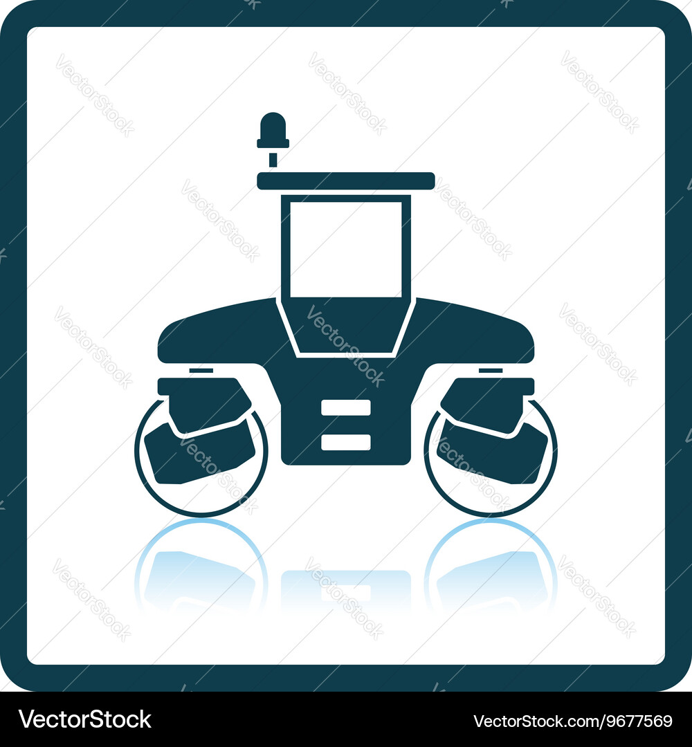 Icon of road roller Royalty Free Vector Image - VectorStock