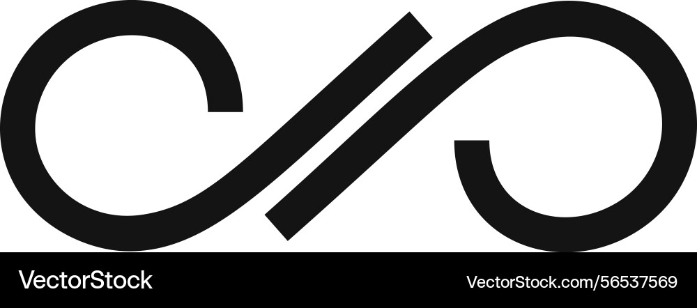 Infinity symbol is a concept expressing eternity Vector Image