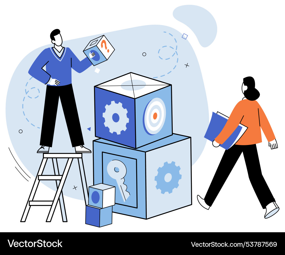 Team building the exercise enhanced Royalty Free Vector