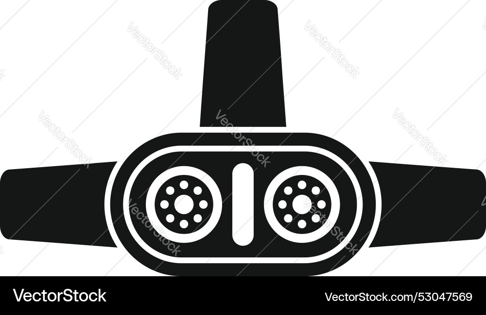 Vr glasses headset front view icon showing virtual