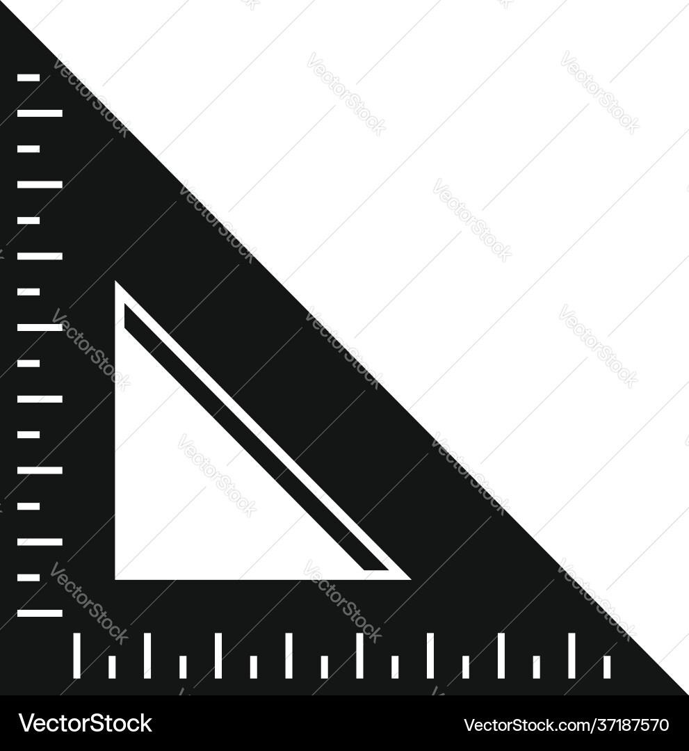 Angle ruler icon simple style Royalty Free Vector Image