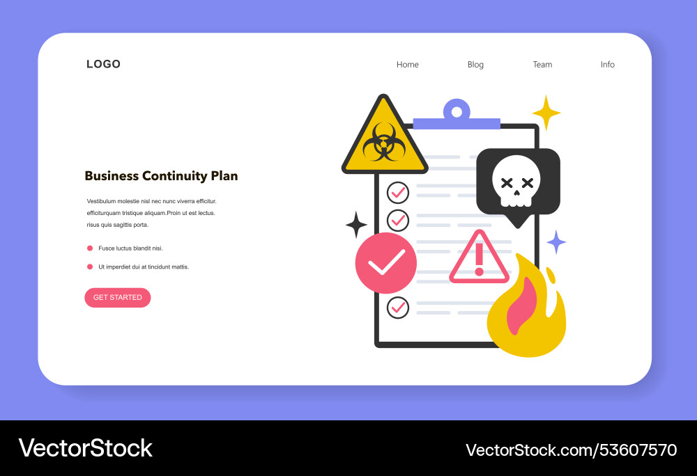 Bcp or business continuity plan web banner Vector Image