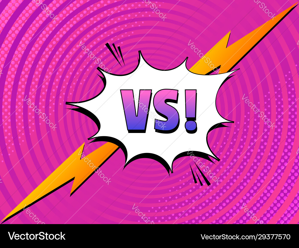 Comic Light Battle Concept Royalty Free Vector Image