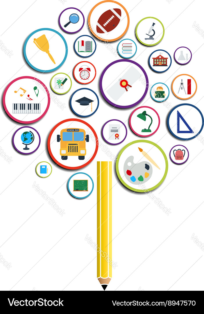 Creative school design Royalty Free Vector Image