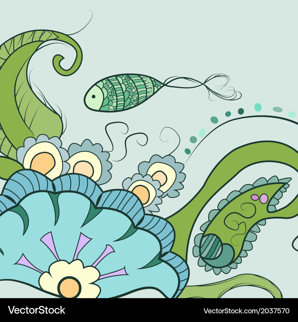 Green fish Royalty Free Vector Image - VectorStock