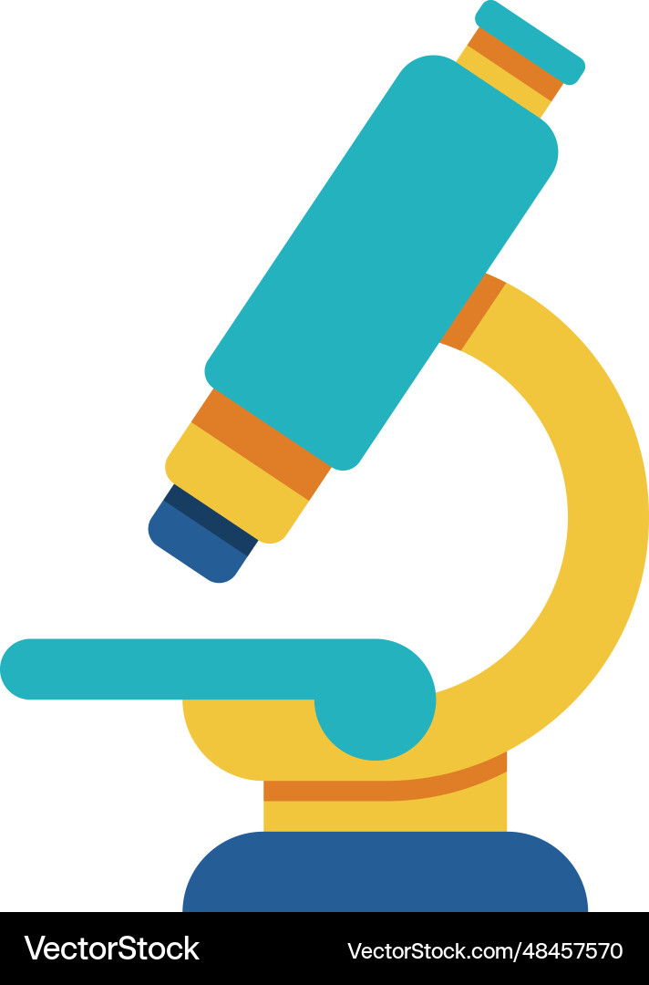 Microscope color icon scientific research tool Vector Image