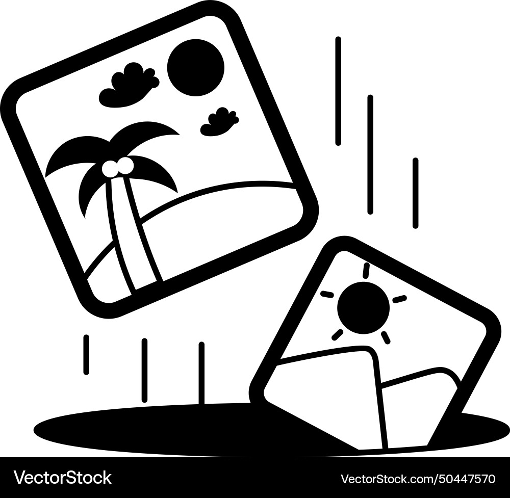 Vacation photos Royalty Free Vector Image - VectorStock