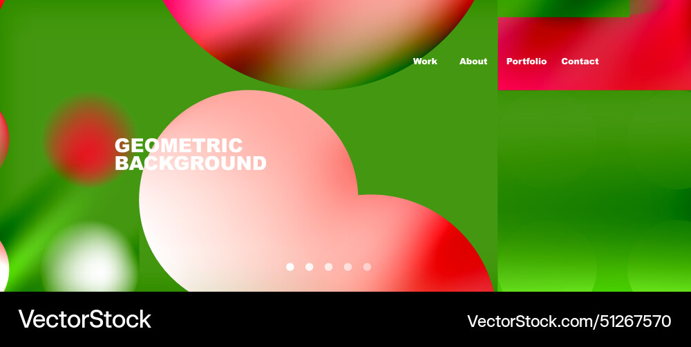 Various colorful geometric shapes abstract web Vector Image