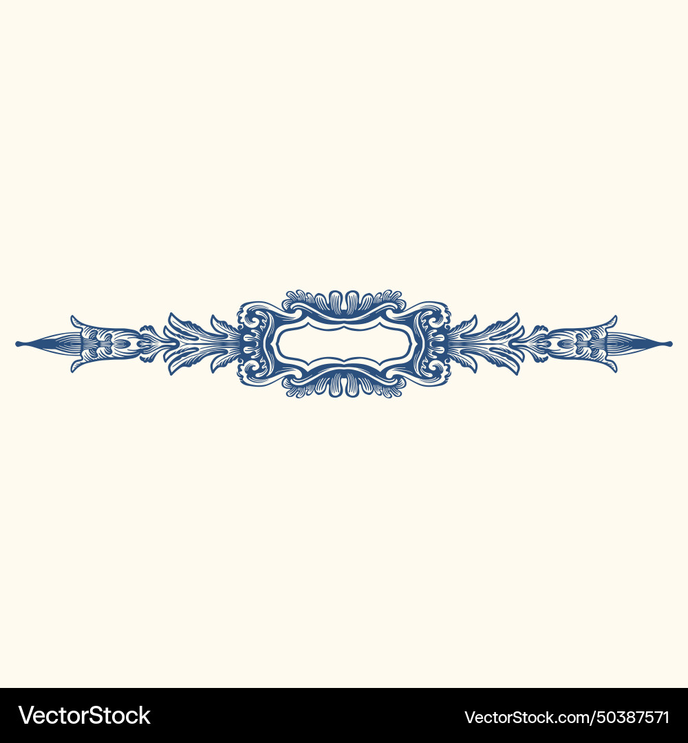 Combination border with natural ornamental Vector Image